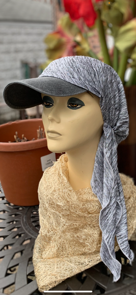 New Sun Visor Head Scarf | Modern Silver Grey Hat | Tichel Hijab Beanie ...
